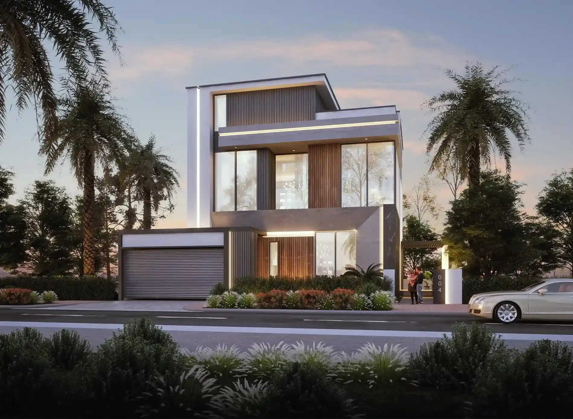 Front view of Paradise Hills villa located at JVC Dubai